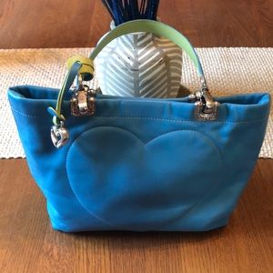 Brighton | Bags | Brighton Blue Leather Heart Bag | Poshmark